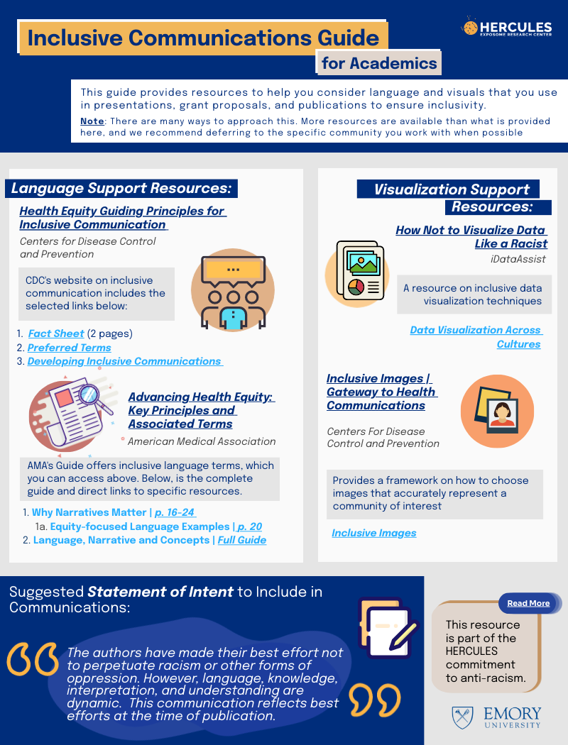 Inclusive Communications Guide - HERCULES Exposome Research Center